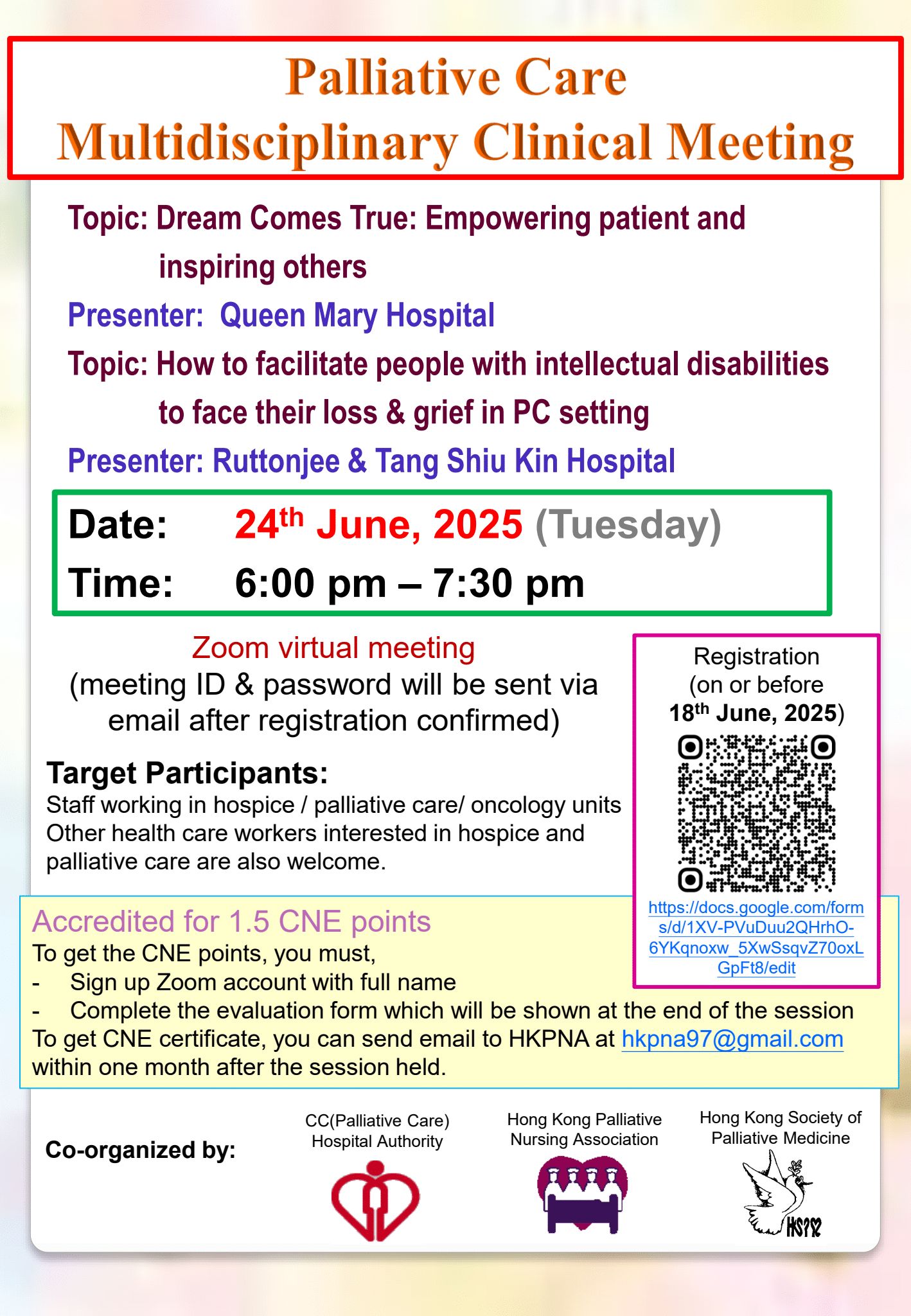 Palliative Care Multidisciplinary Clinical Meeting (MDM) 2025-06-24 ...